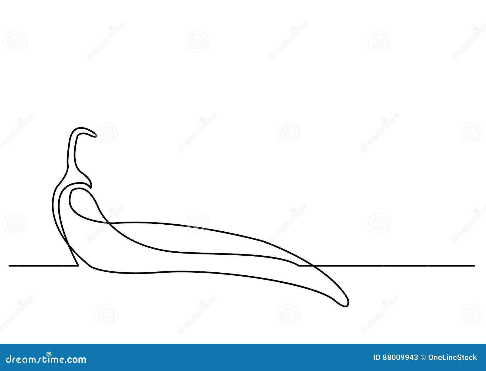 Continuous Line Drawing of Chili Pepper Stock Vector - Illustration of ...