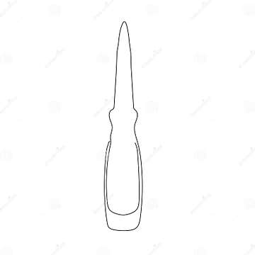 Continuous Line Drawing of a Chisel. Simple Flat Hand Drawn Style ...