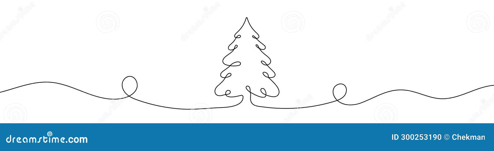 Continuous Line Drawing of Christmas Tree. Single Line Christmas Tree ... Continuous Line Drawing of Christmas Tree. Single Line Christmas Tree ...