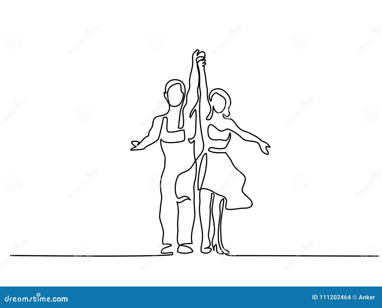 Couple Man And Woman Dancing Stock Vector Illustration Of Couple