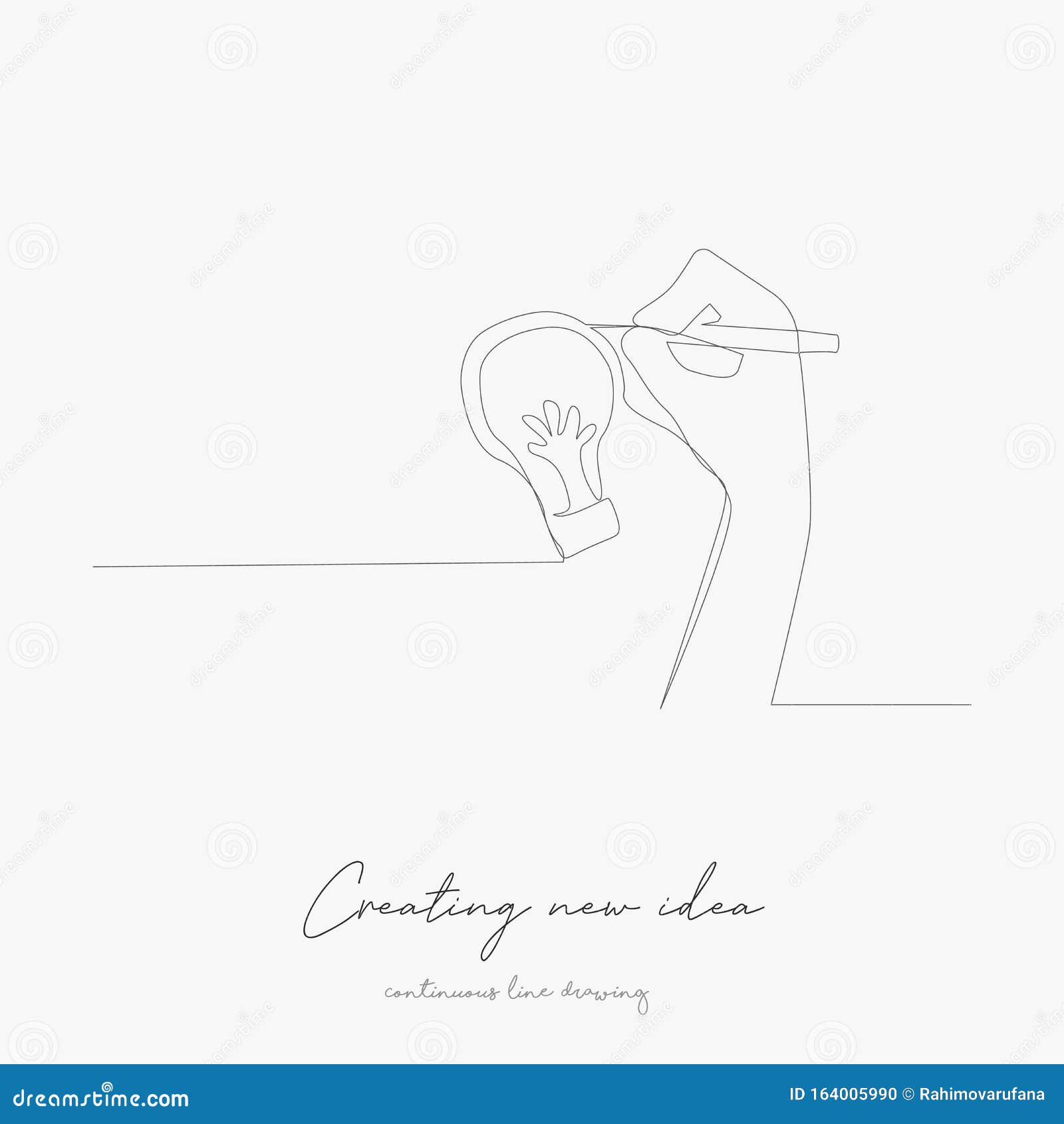 Continuous Line Drawing. Creating New Idea. Simple Vector Illustration ...