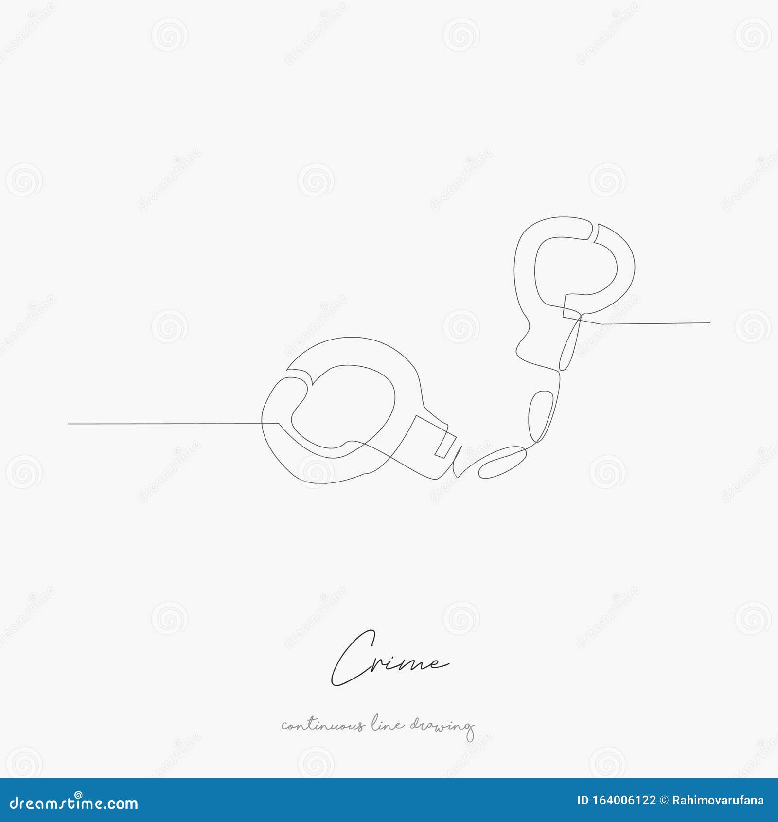 Continuous Line Drawing. Crime. Simple Vector Illustration. Crime ...