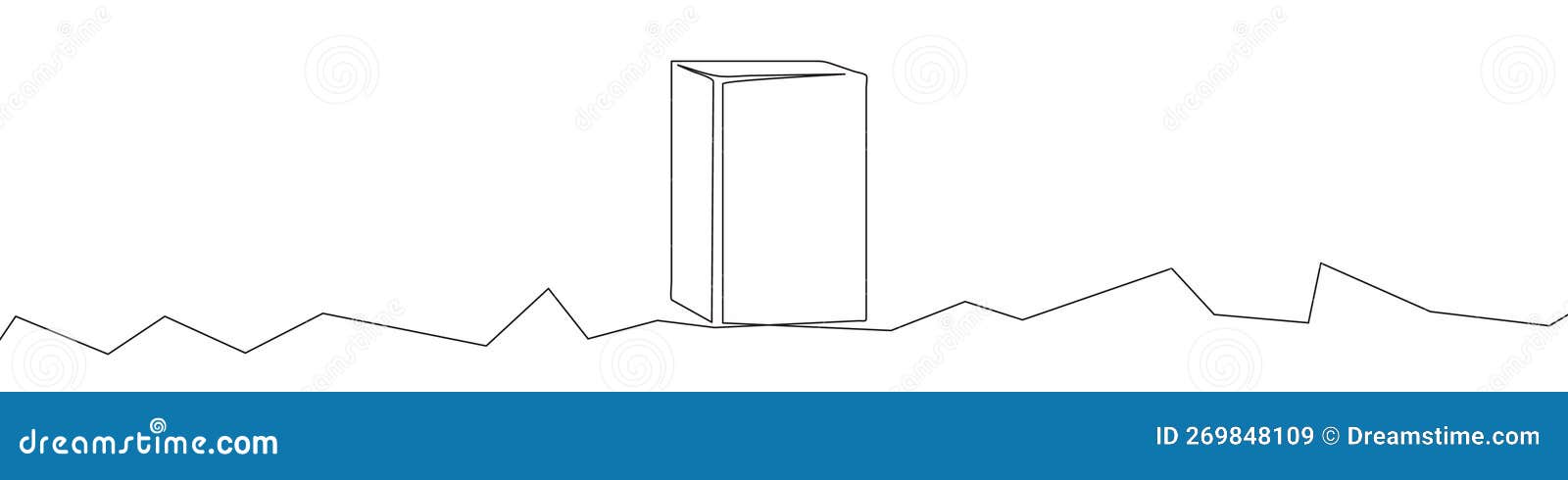 Continuous Line Drawing of Cube Icon. Cube Continuous Line Icon Stock ...