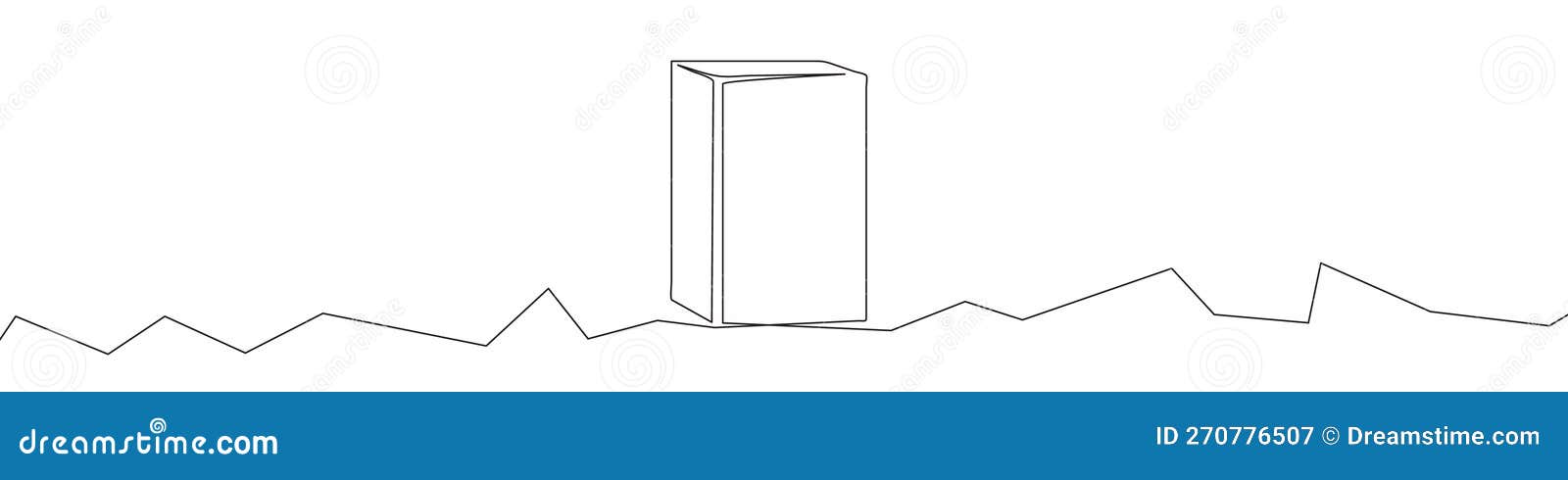 Continuous Line Drawing of Cube Icon. Cube Continuous Line Icon Stock ...