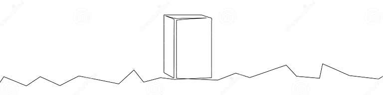 Continuous Line Drawing of Cube Icon. Cube Continuous Line Icon Stock ...