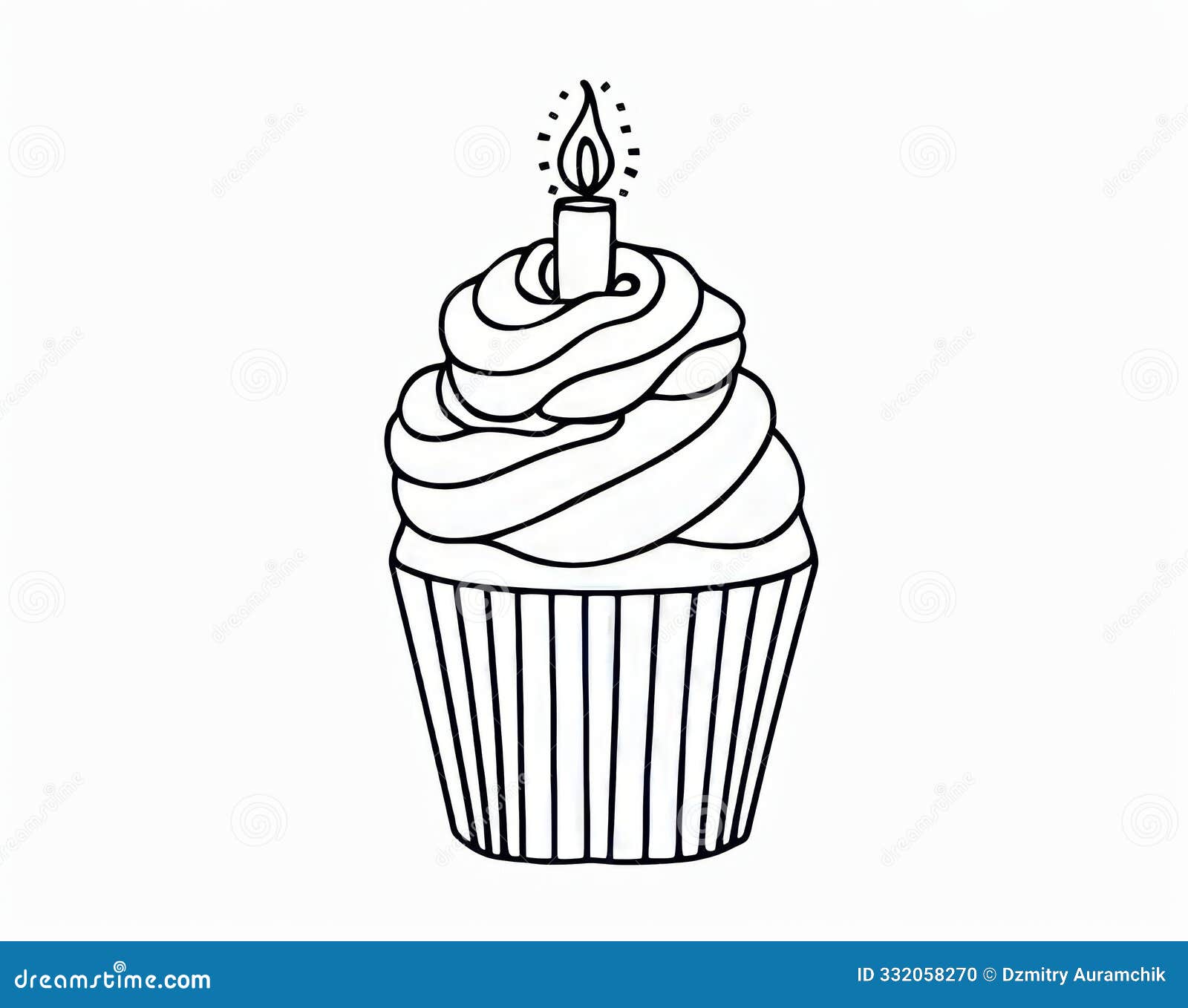 Cupcake Drawing Outline