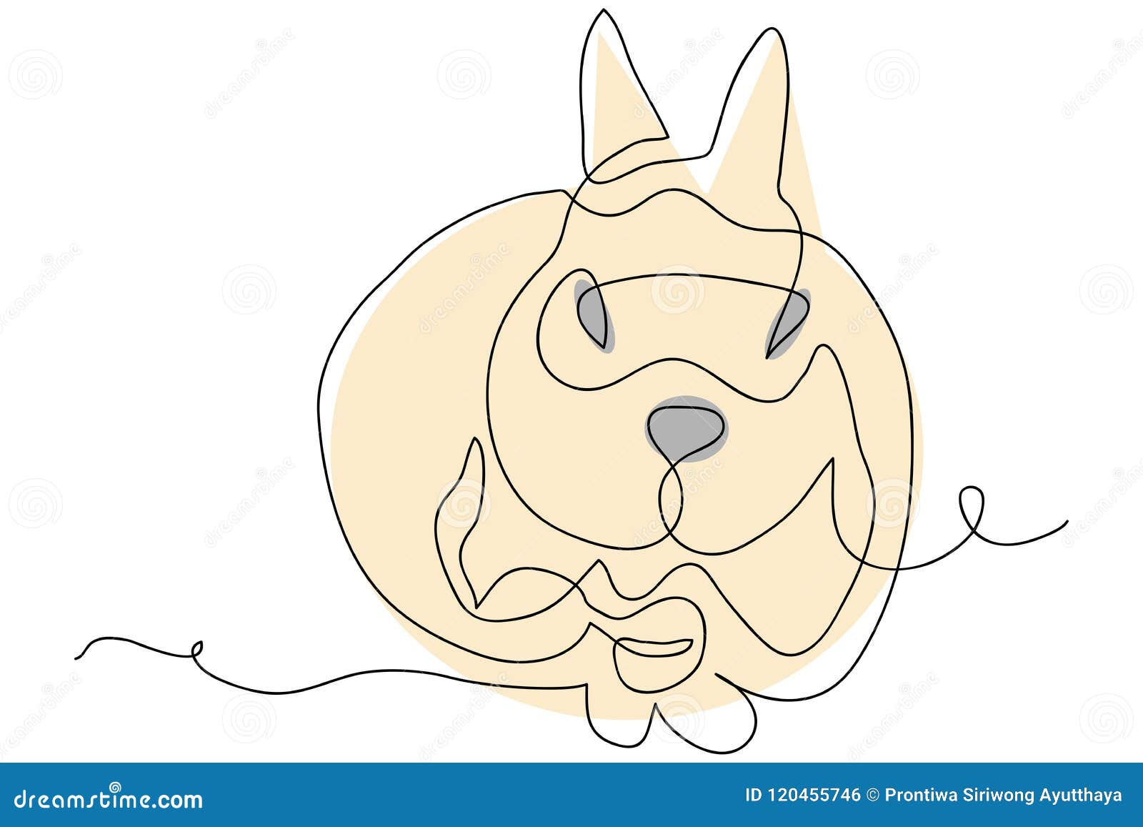Continuous Line Drawing of Cute Rabbit Vector Illustration Stock ...