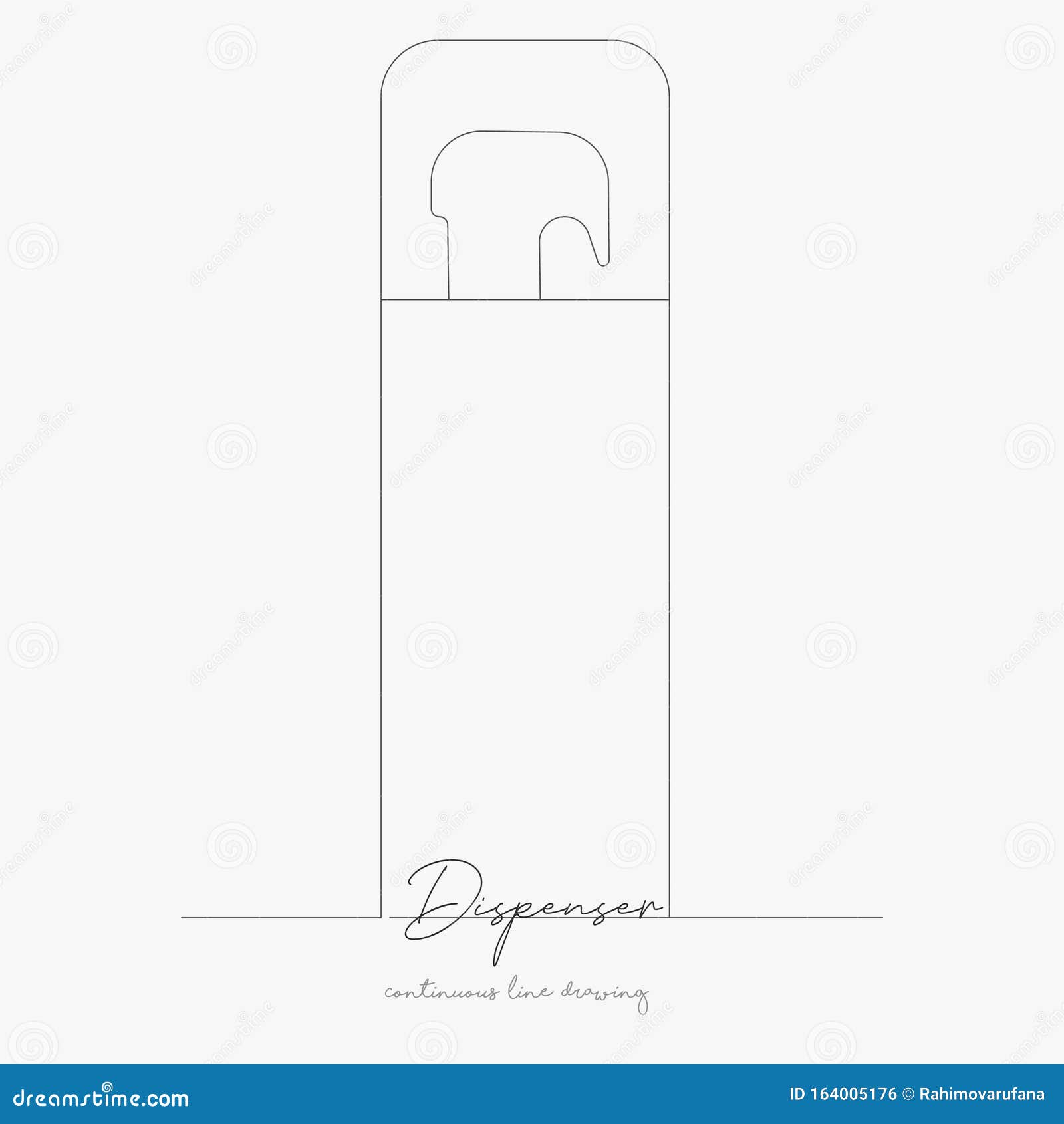 Continuous Line Drawing. Dispenser. Simple Vector Illustration ...