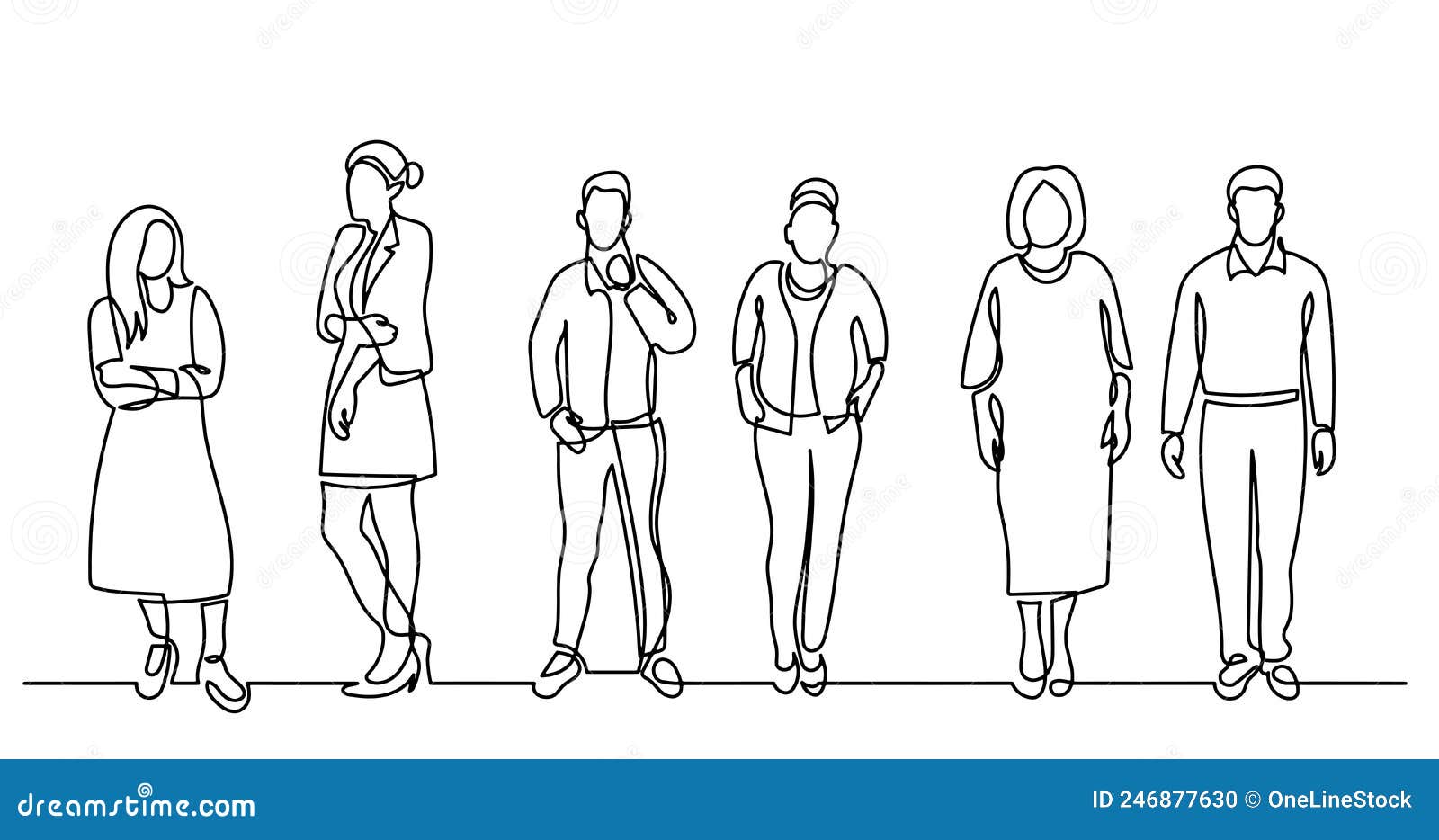 Drawing Of Diverse Group Huddle And High Five Hands Together In Office ...