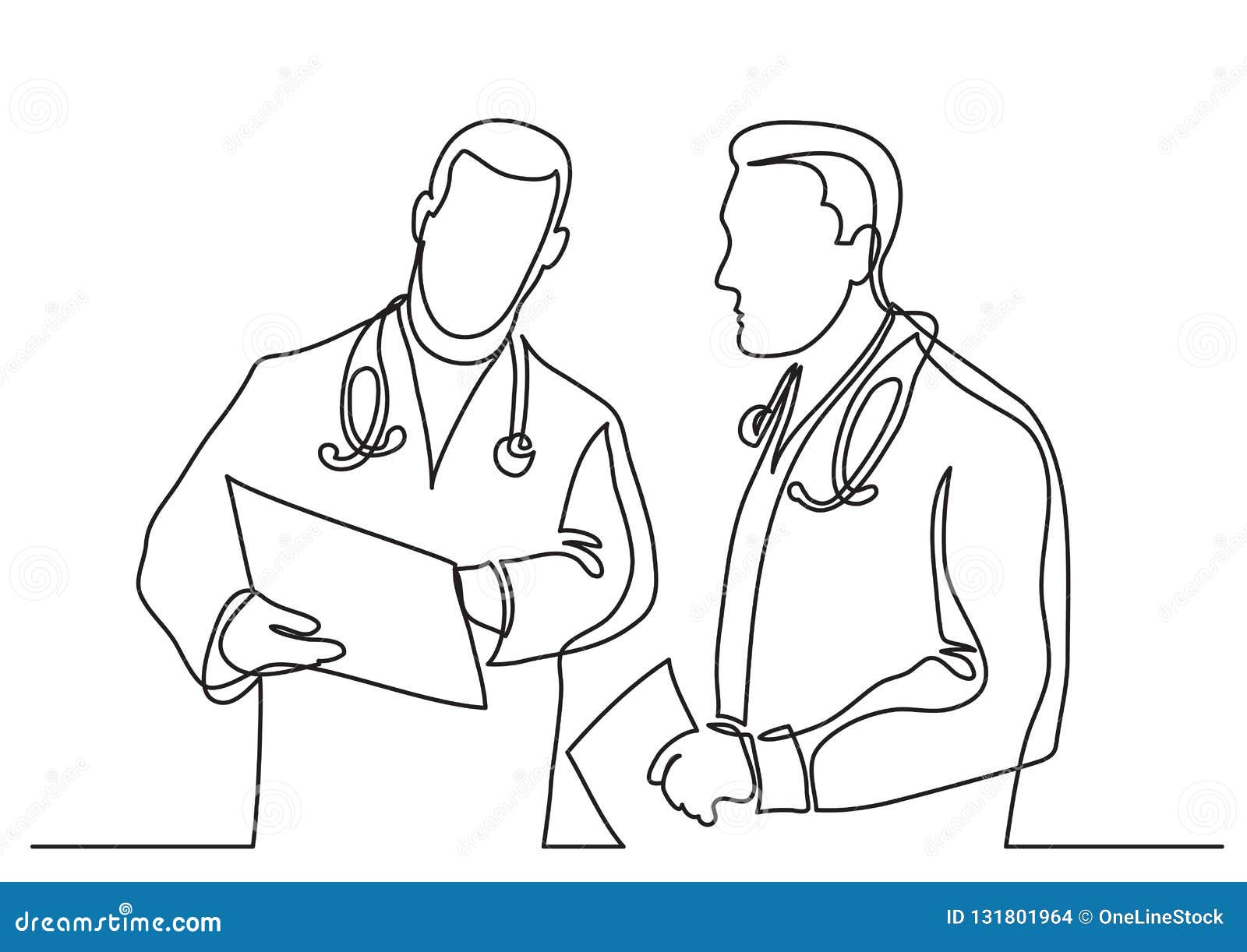 Continuous Line Drawing of Doctors Discussing Diagnosis Stock Vector ... Continuous Line Drawing of Doctors Discussing Diagnosis Stock Vector ...