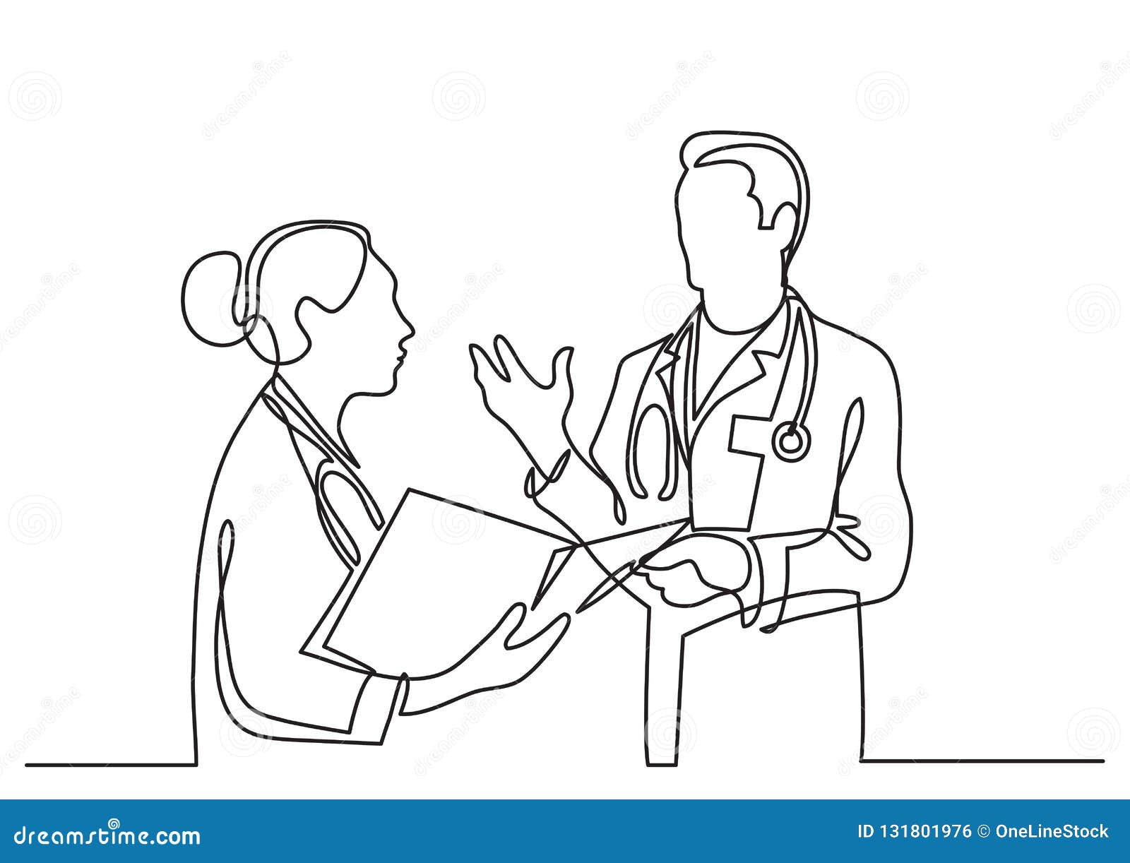 Doctors Talking Line Drawing Stock Illustrations – 64 Doctors Talking ...