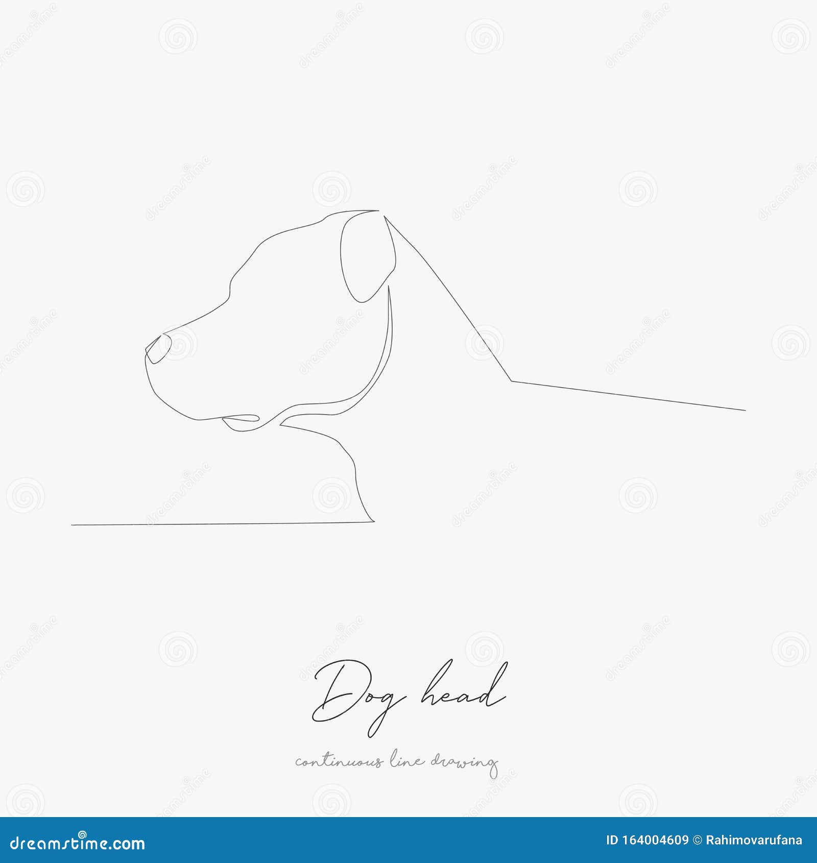 Continuous Line Drawing. Dog Head. Simple Vector Illustration. Dog Head ...