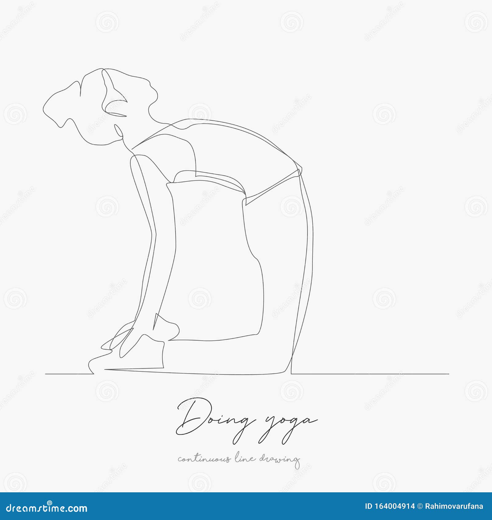Continuous Line Drawing. Doing Yoga. Simple Vector Illustration. Doing ...