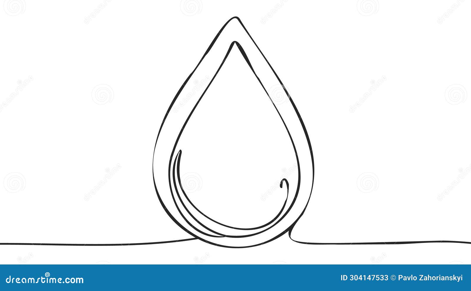 Continuous Line Drawing of Drop. Water Drop Line Icon. One Line Drawing ...