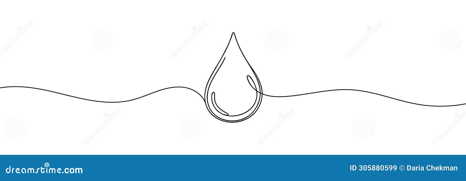 Continuous Line Drawing of Drop. Water Drop Line Icon. One Line Drawing ...