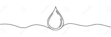 Continuous Line Drawing of Drop. Water Drop Line Icon. One Line Drawing ...