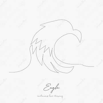 Continuous Line Drawing. Eagle. Simple Vector Illustration. Eagle ...