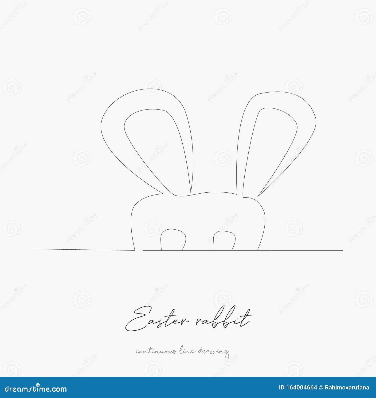 Continuous Line Drawing. Easter Rabbit. Simple Vector Illustration ...