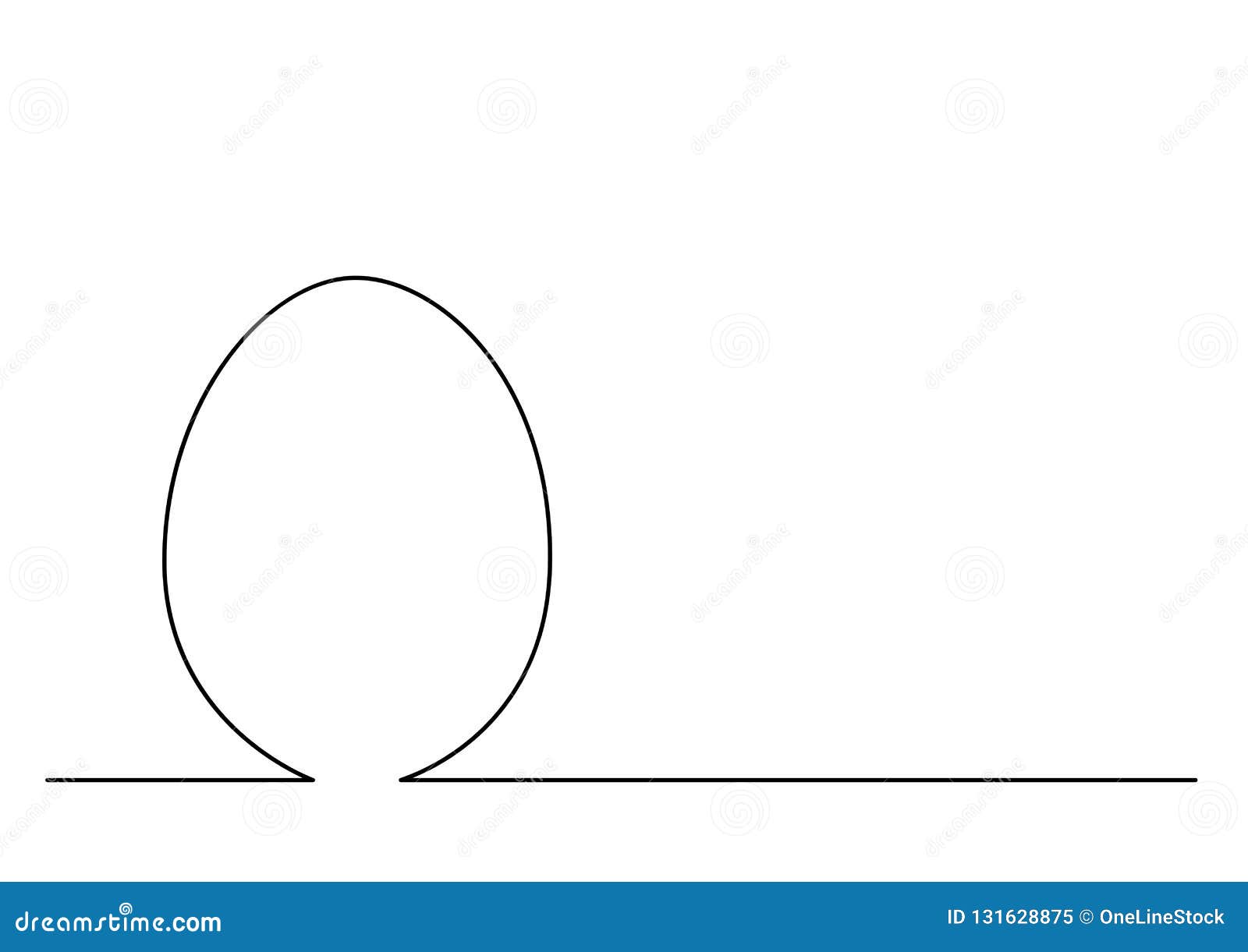 Continuous Line Drawing of Egg Stock Vector - Illustration of ...