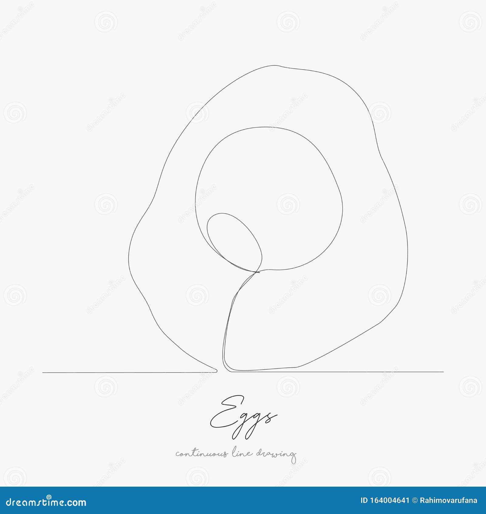 Continuous Line Drawing. Eggs. Simple Vector Illustration. Eggs Concept ...