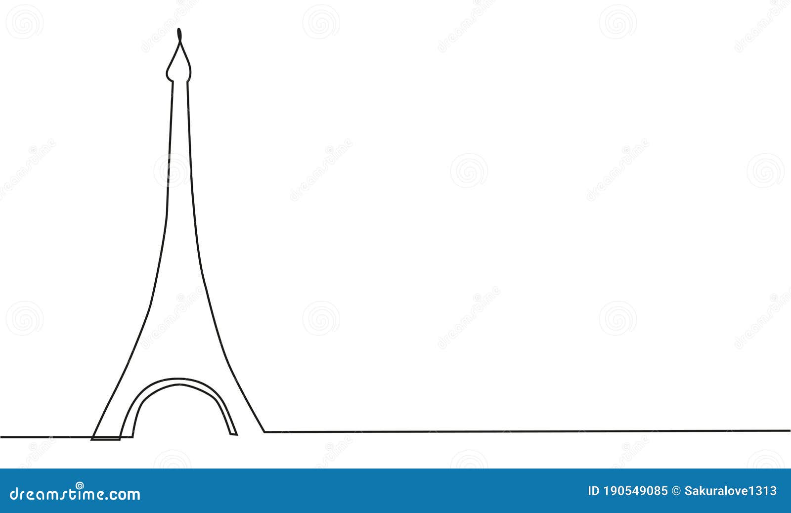 Continuous Line Drawing of the Eiffel Tower in Paris Attractions ... Continuous Line Drawing of the Eiffel Tower in Paris Attractions ...