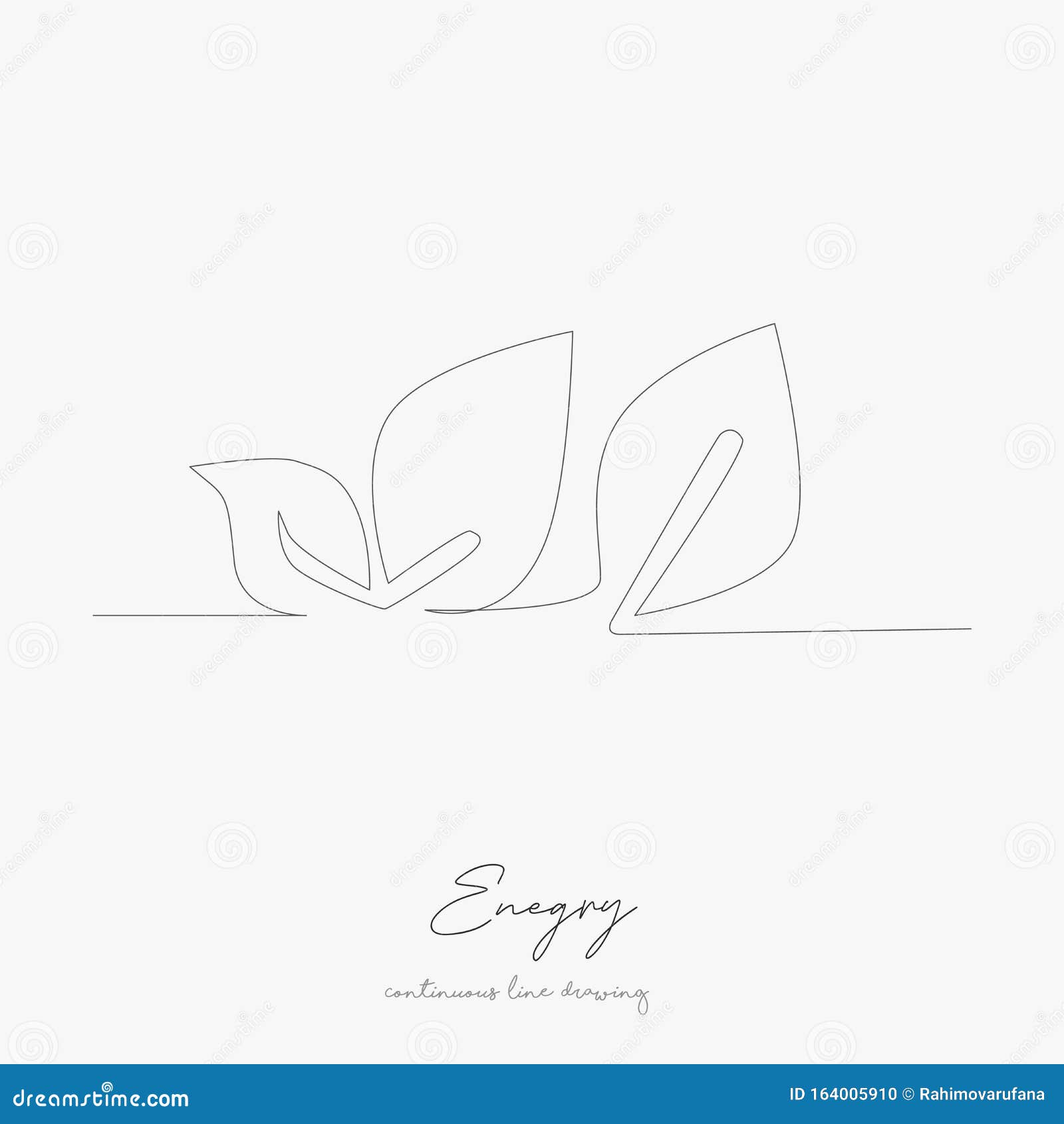 Continuous Line Drawing. Enegry. Simple Vector Illustration. Enegry ...
