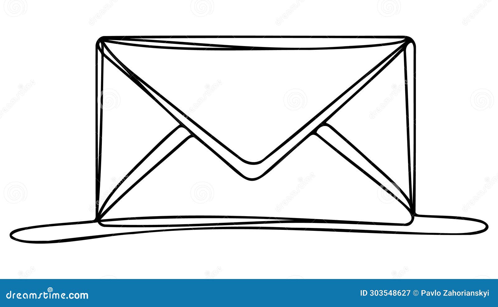 Continuous Line Drawing of Envelope. Vector Illustration Stock Vector ... Continuous Line Drawing of Envelope. Vector Illustration Stock Vector ...