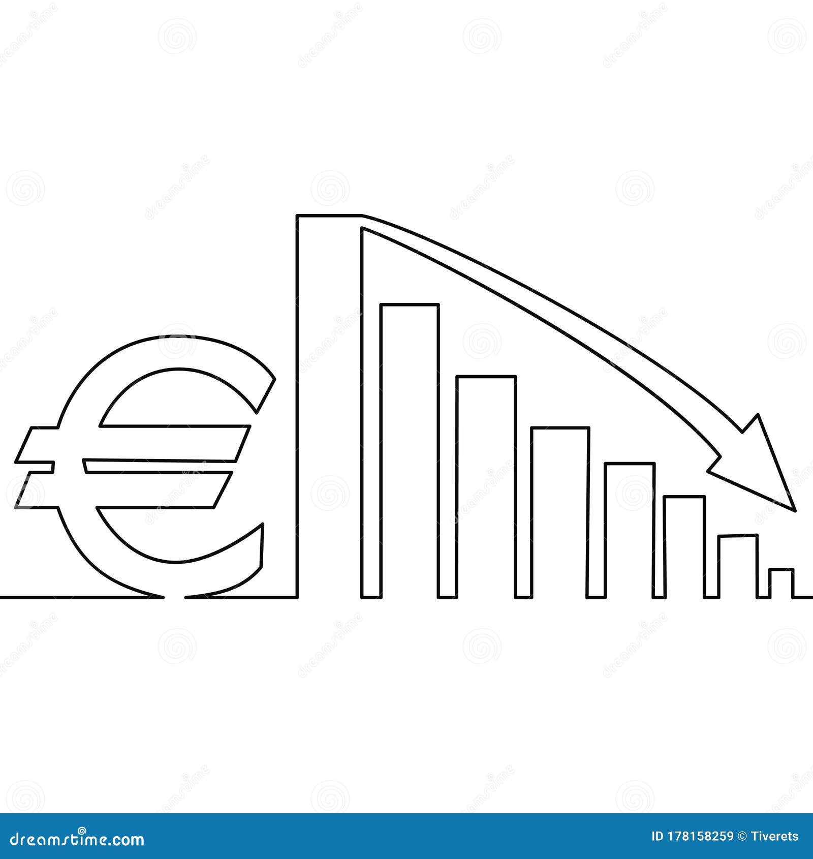 Falling Chart Breaks The Bottom Stock Photo | CartoonDealer.com #109549968