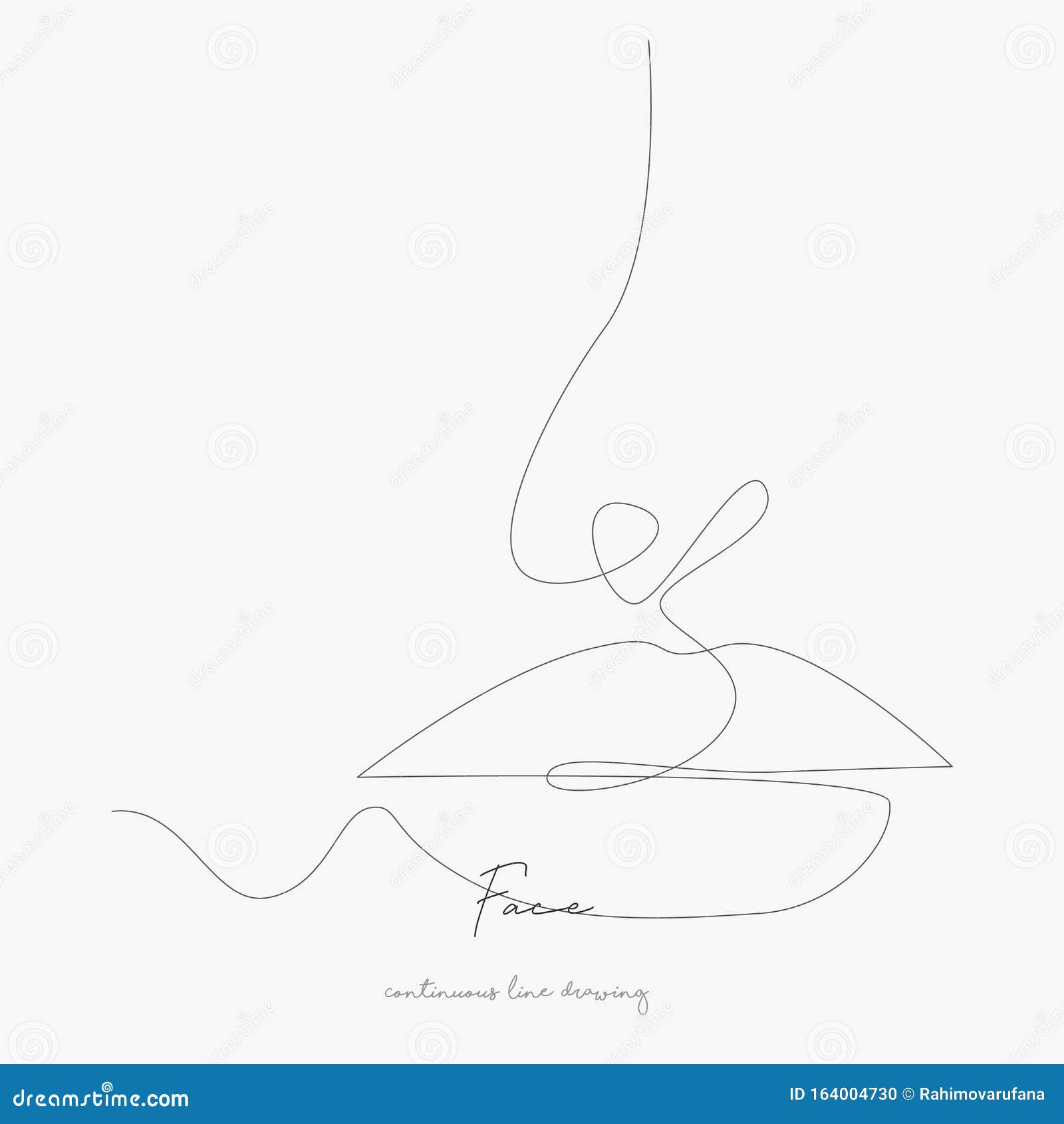 Continuous Line Drawing. Face. Simple Vector Illustration. Face Concept ...