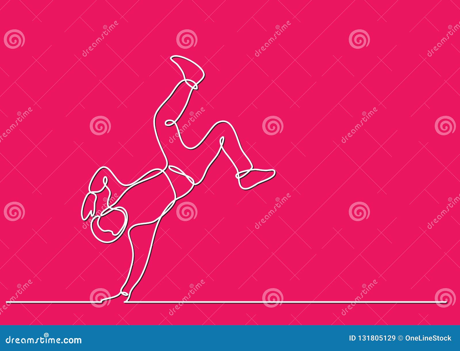 Continuous Line Drawing of Falling Man Stock Illustration ...