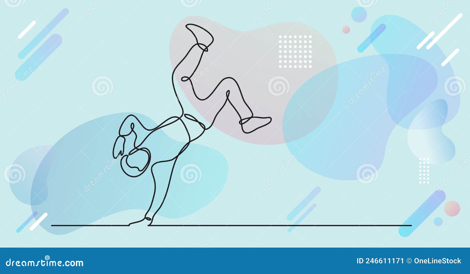 Continuous Line Drawing of Falling Man Stock Vector - Illustration of ...