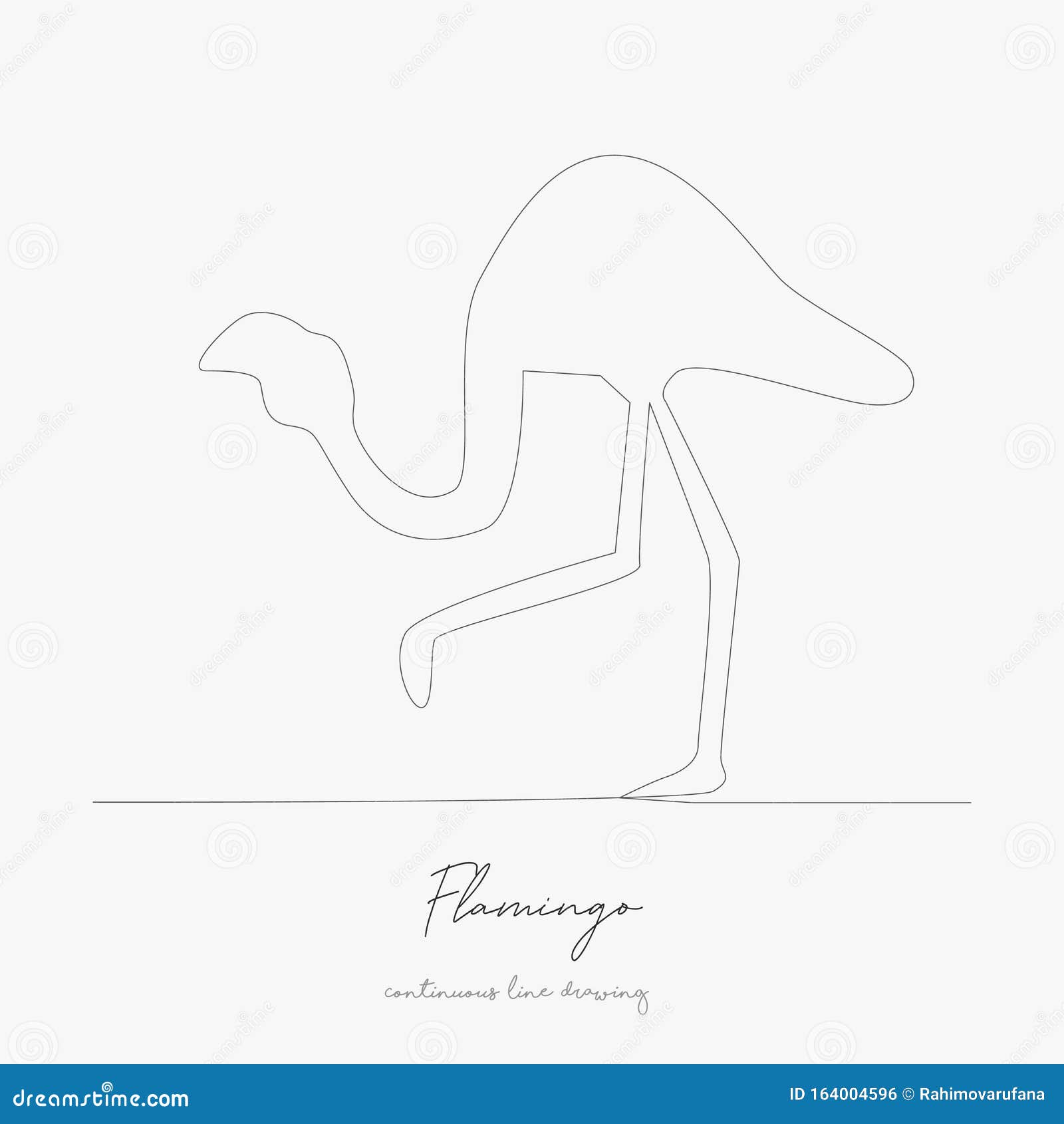 Continuous Line Drawing. Flamingo. Simple Vector Illustration. Flamingo ...