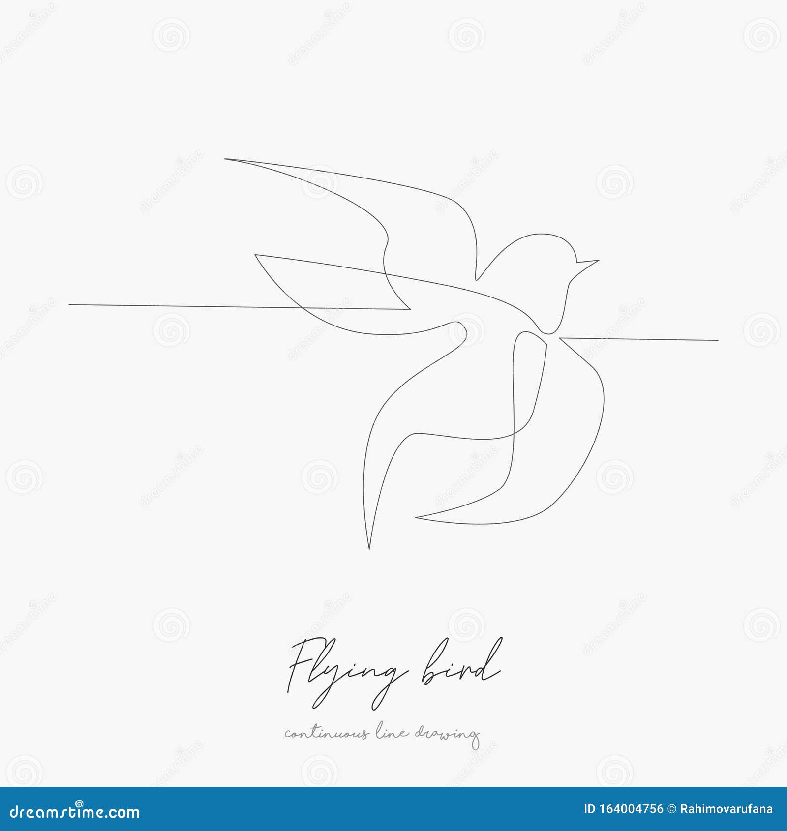 Continuous Line Drawing. Flying Bird. Simple Vector Illustration ...
