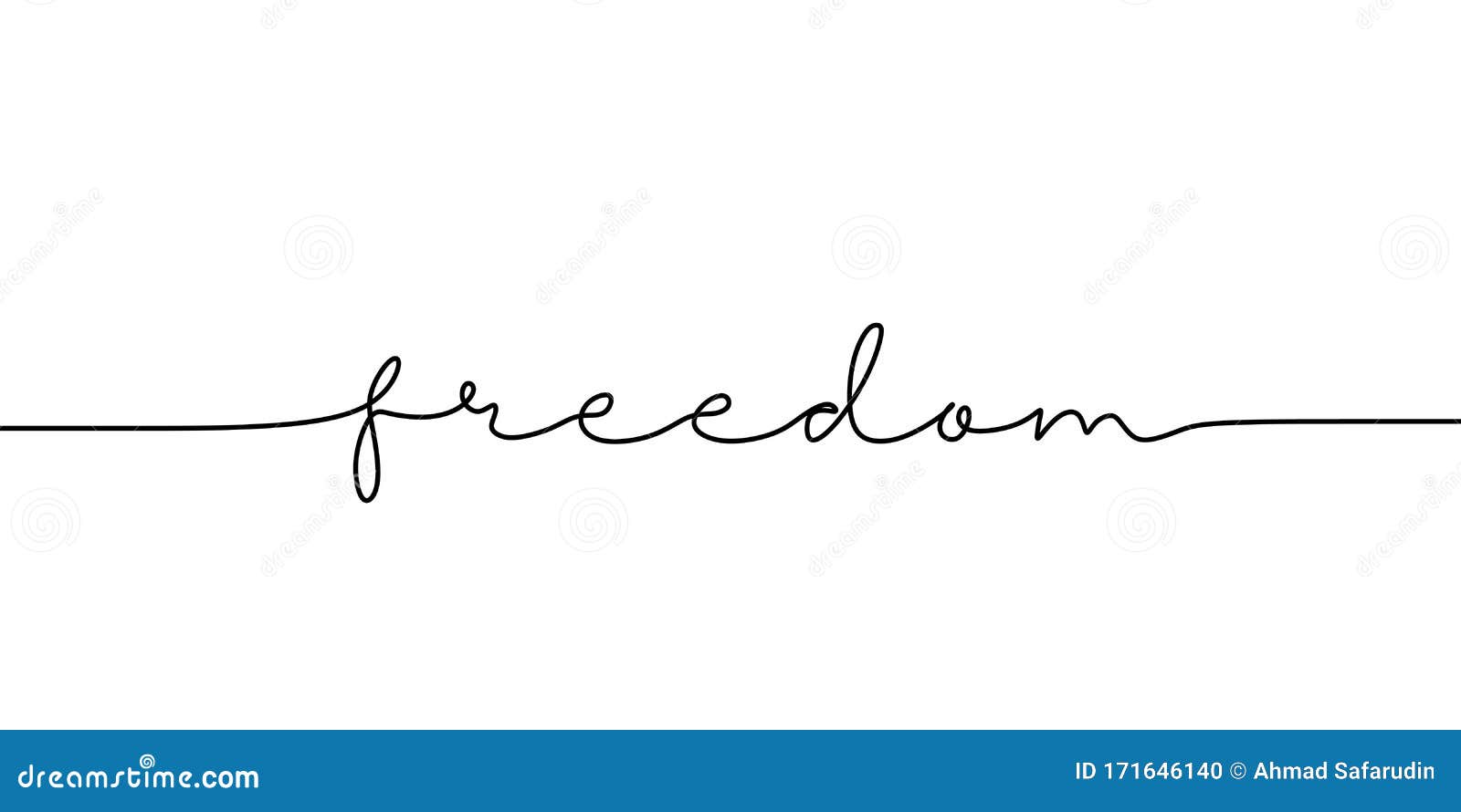 Freedom Text Logo Artwork Typography Design Cartoon Vector ...