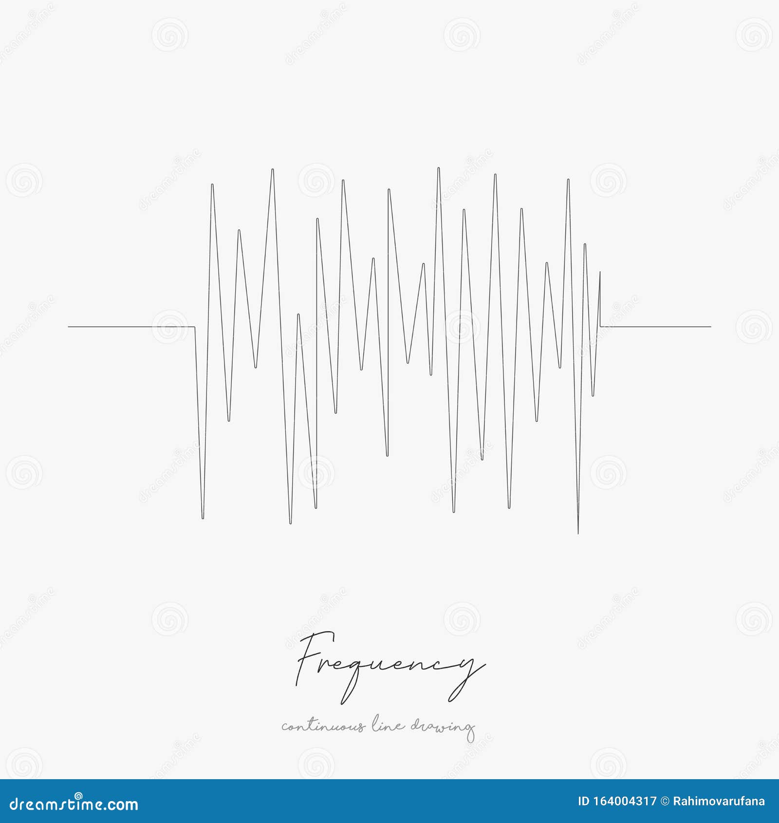 Continuous Line Drawing. Frequency. Simple Vector Illustration ...