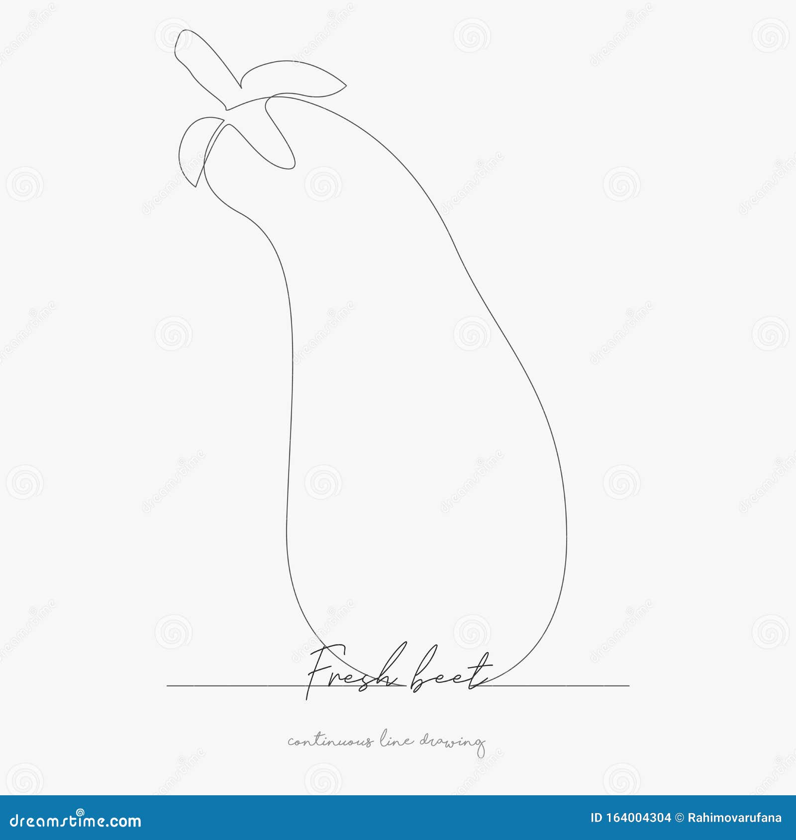 Continuous Line Drawing. Fresh Beet. Simple Vector Illustration. Fresh ...