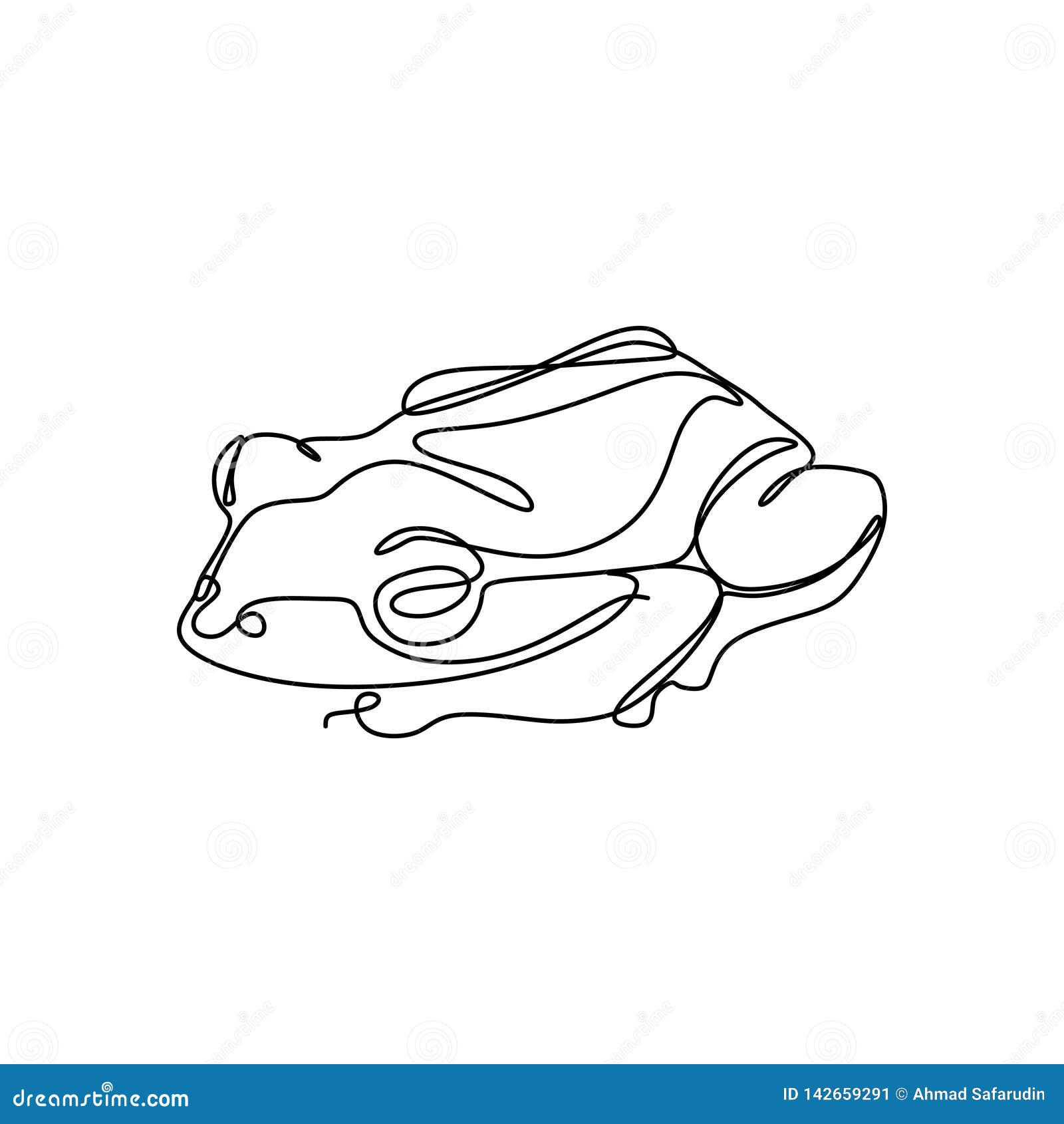 Continuous Line Drawing of Frog Vector Illustration Future Minimalism ...
