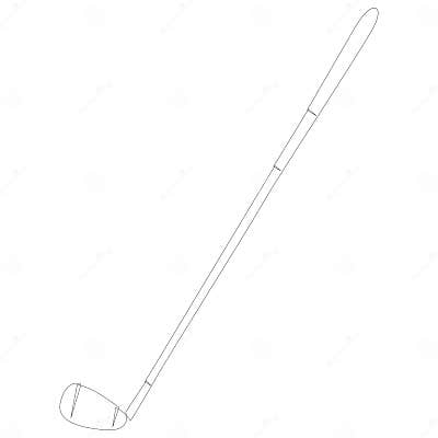 Continuous Line Drawing of Golf Club Vector Illustration. Stock ...