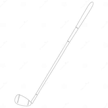 Continuous Line Drawing of Golf Club Vector Illustration. Stock ...