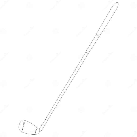 Continuous Line Drawing of Golf Club Vector Illustration. Stock ...