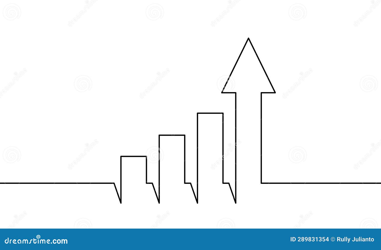 Continuous Line Drawing of Graph Icon. Illustration Vector of Arrow Up ... Continuous Line Drawing of Graph Icon. Illustration Vector of Arrow Up ...