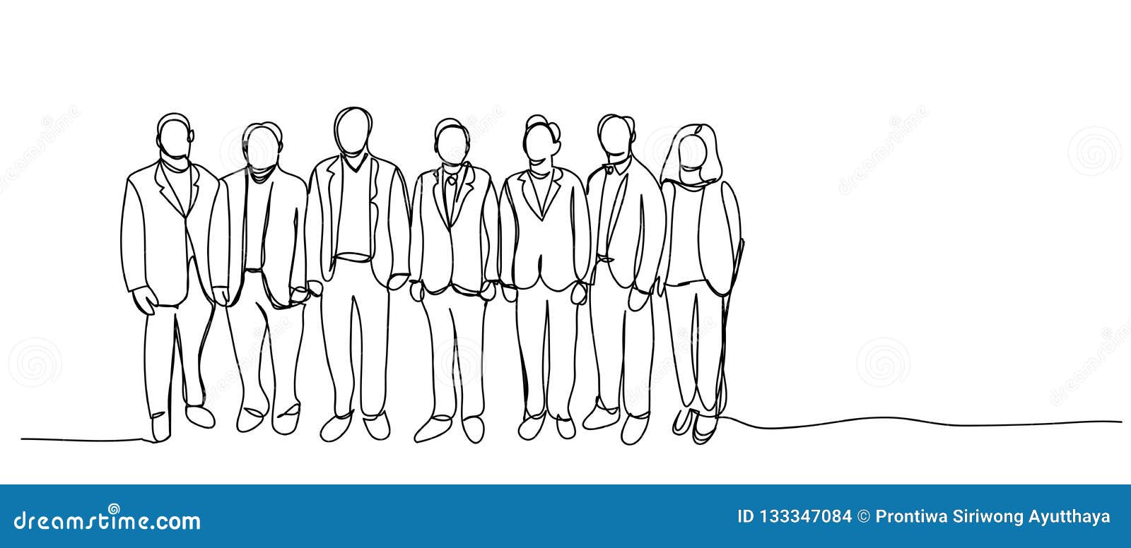 Continuous Line Drawing of a Group of Friends Enjoying a Line Dancing ...