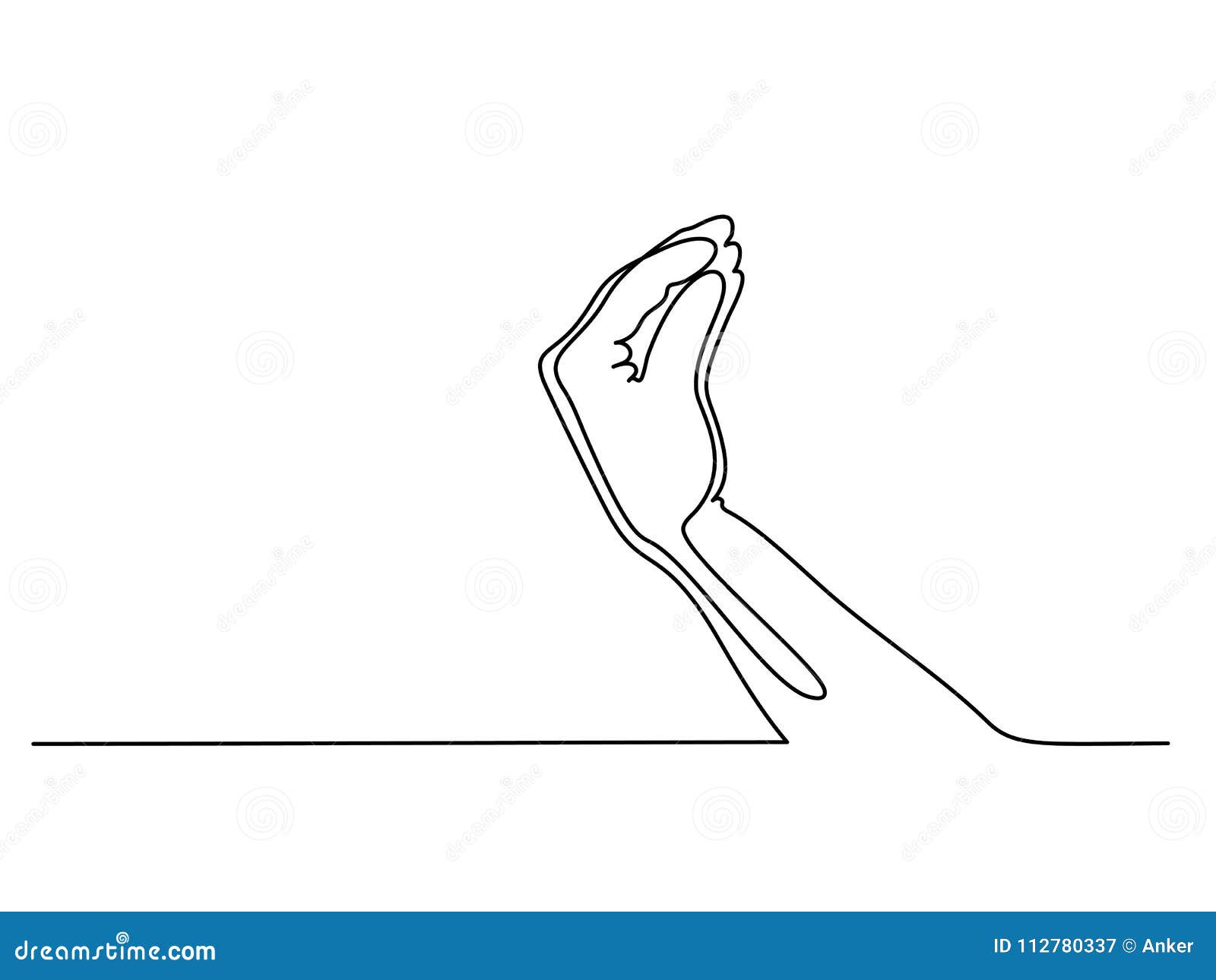 Hand with Fingers Folded in a Pinch Stock Vector - Illustration of ...