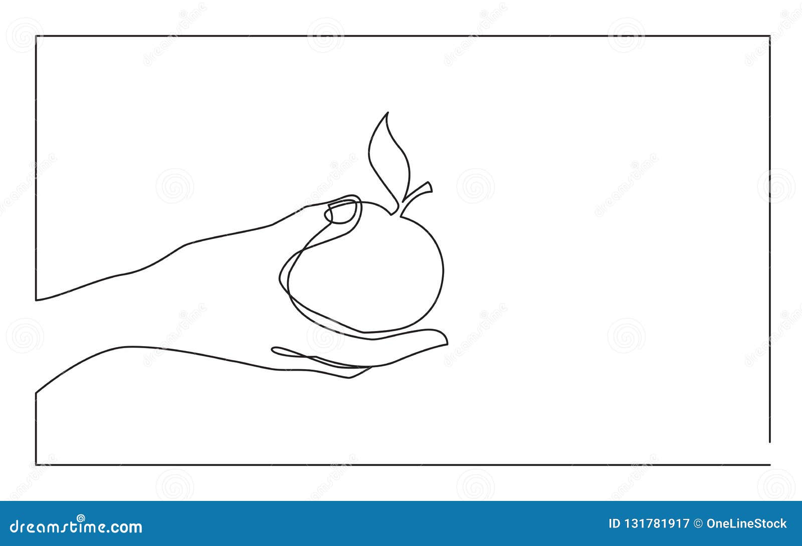 Continuous Line Drawing of Hand Giving Apple Stock Vector ... Continuous Line Drawing of Hand Giving Apple Stock Vector ...
