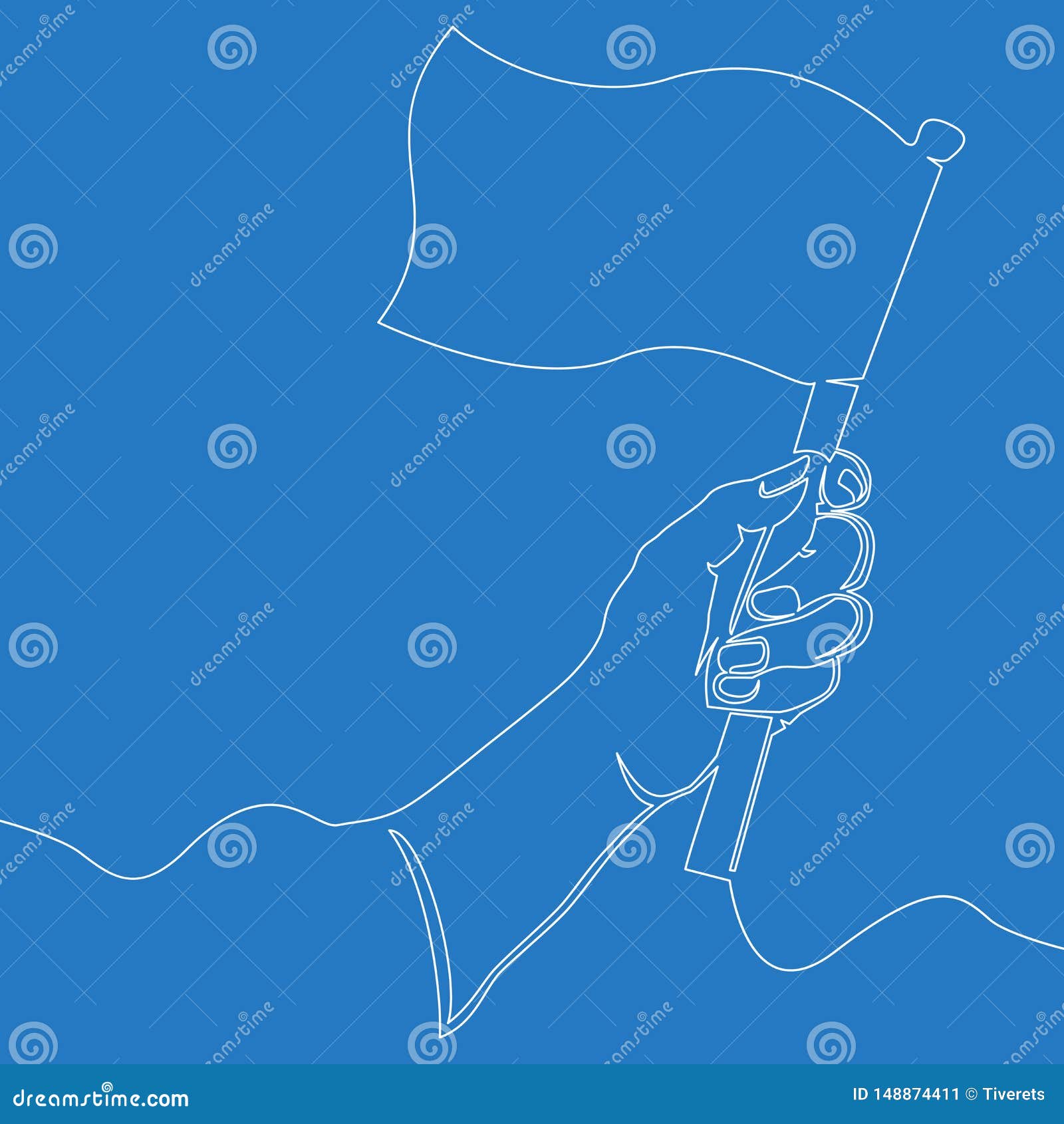 Continuous Line Drawing Hand Holding Flag Concept Stock Vector ... Continuous Line Drawing Hand Holding Flag Concept Stock Vector ...