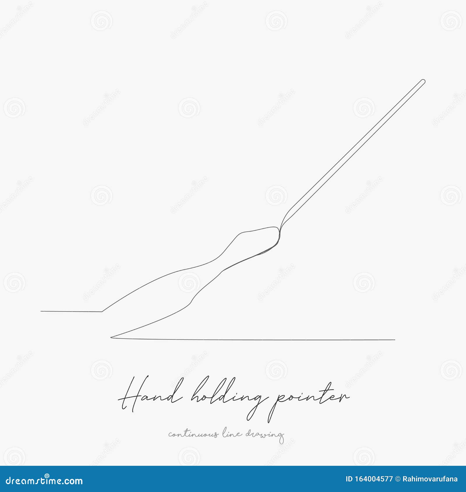 Continuous Line Drawing. Hand Holding Pointer. Simple Vector ...