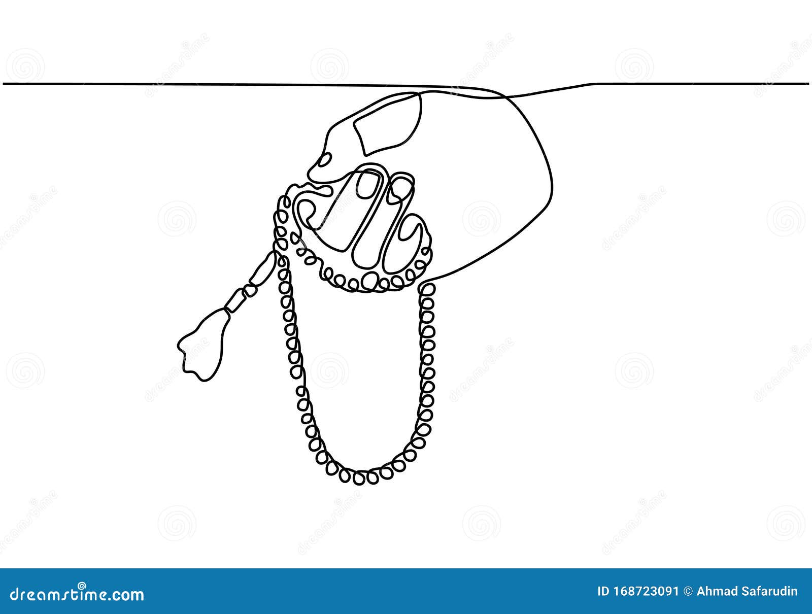 Continuous Line Drawing Hand Holding Tasbeeh or Prayer Beads Stock ... Continuous Line Drawing Hand Holding Tasbeeh or Prayer Beads Stock ...