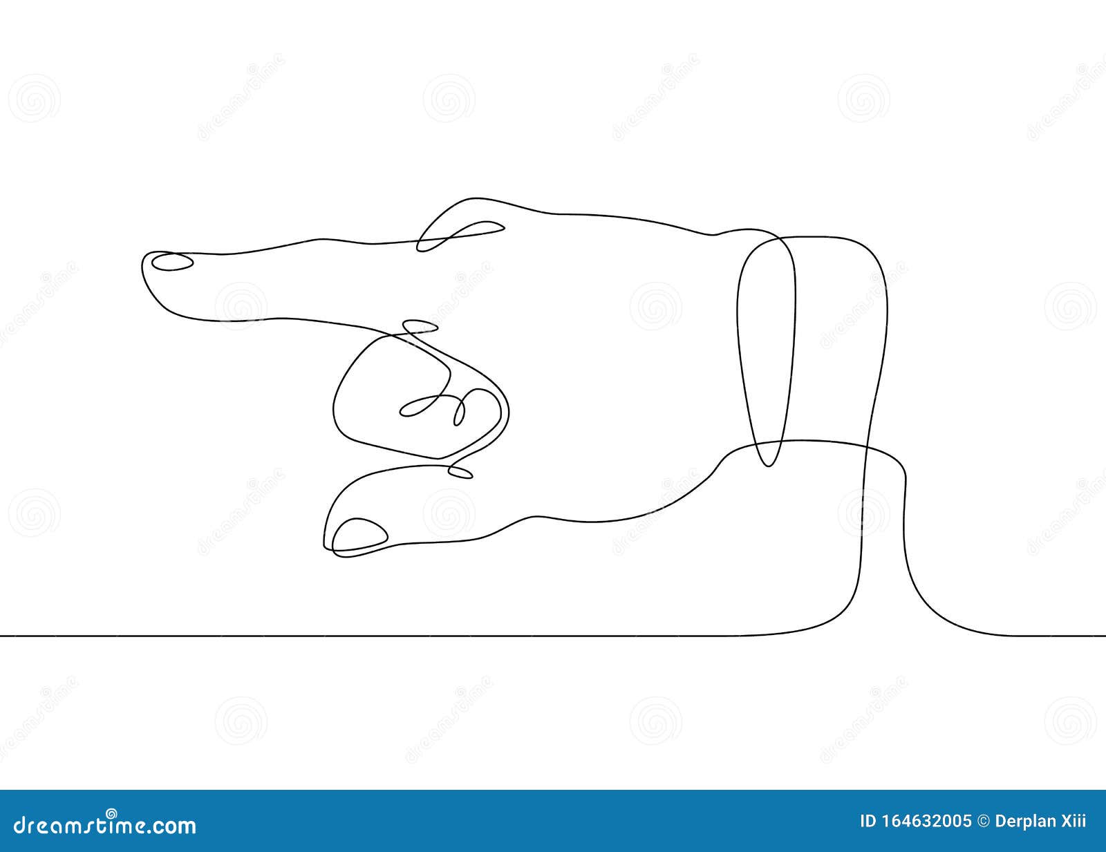 Continuous Line Drawing Hand Pointing Direction Finger Stock ...