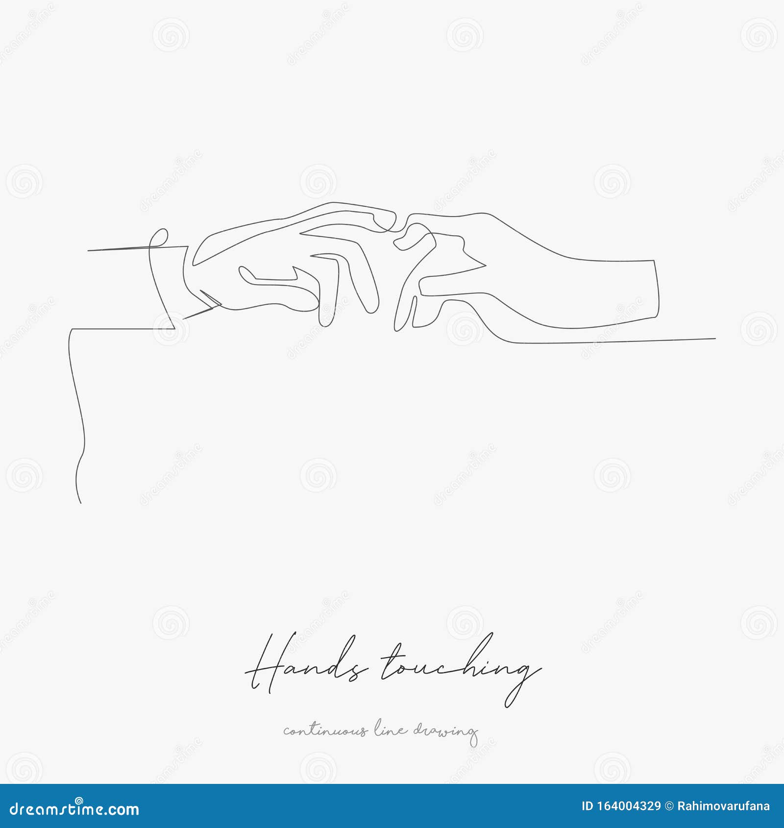 Continuous Line Drawing. Hands Touching. Simple Vector Illustration ...