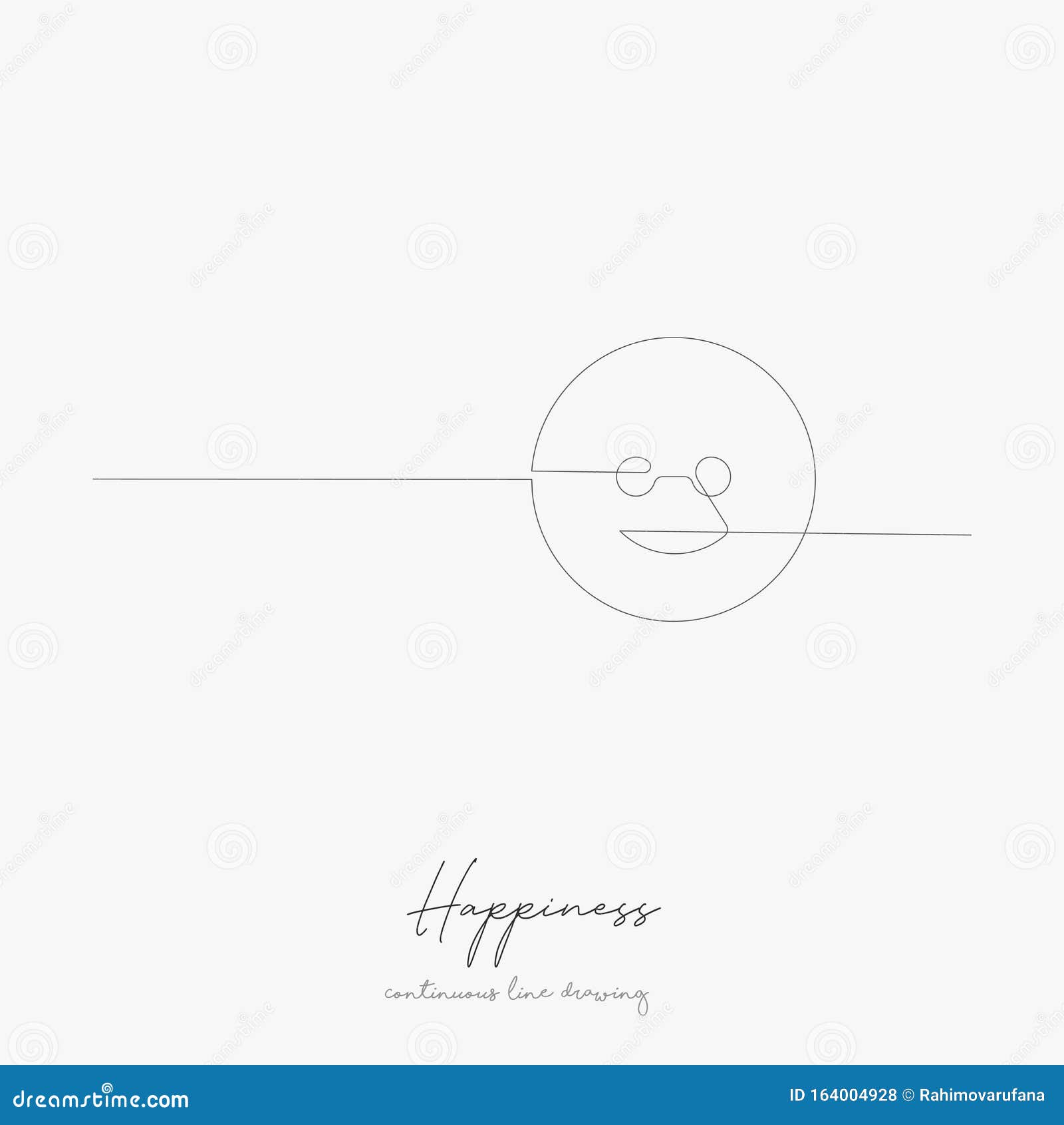 Continuous Line Drawing. Happiness. Simple Vector Illustration ...